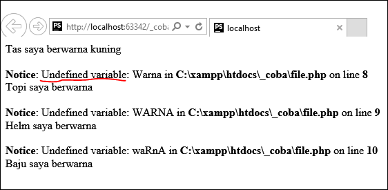 Cara Komentar dan Case Sensitivitas PHP - Ayam Koding