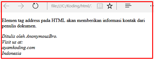 Cara Menulis Kutipan dan Sitasi HTML - Ayam Koding