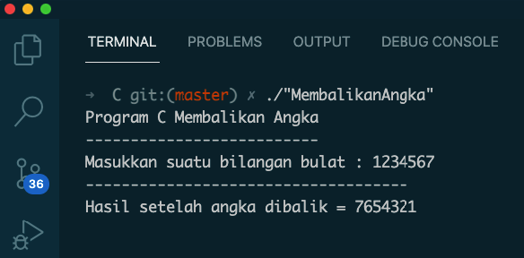 Program C Untuk Membalikkan Angka (2022) - Ayam Koding