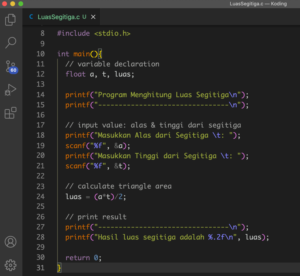 Program C Untuk Menghitung Luas Segitiga Terbaru (2024) - Ayam Koding